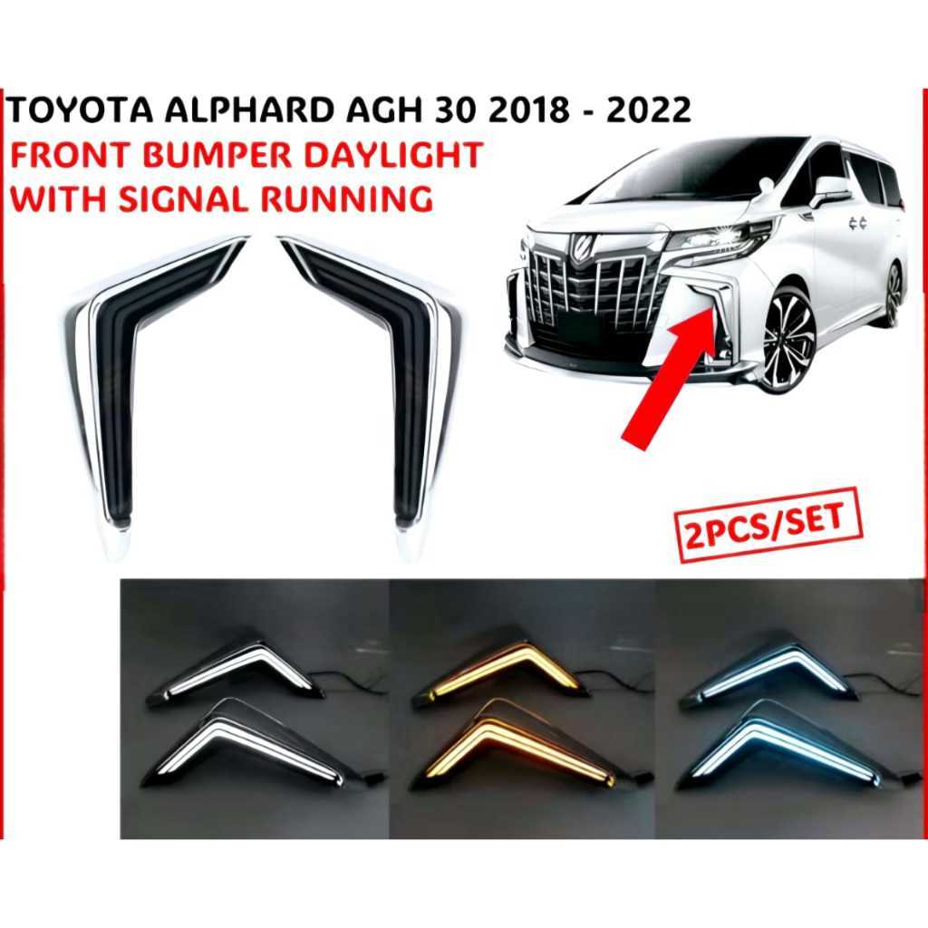 Toyota Alphard AGH30 2018-2021 Front Bumper DRL Daylight+Running Signal ...