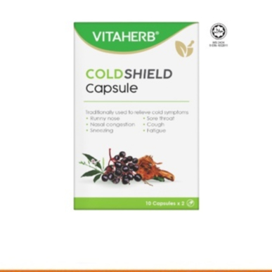 VITAHERB COLDSHIELD Capsule 20's (Exp: 12/2025) For Cold, Flu, Sore ...