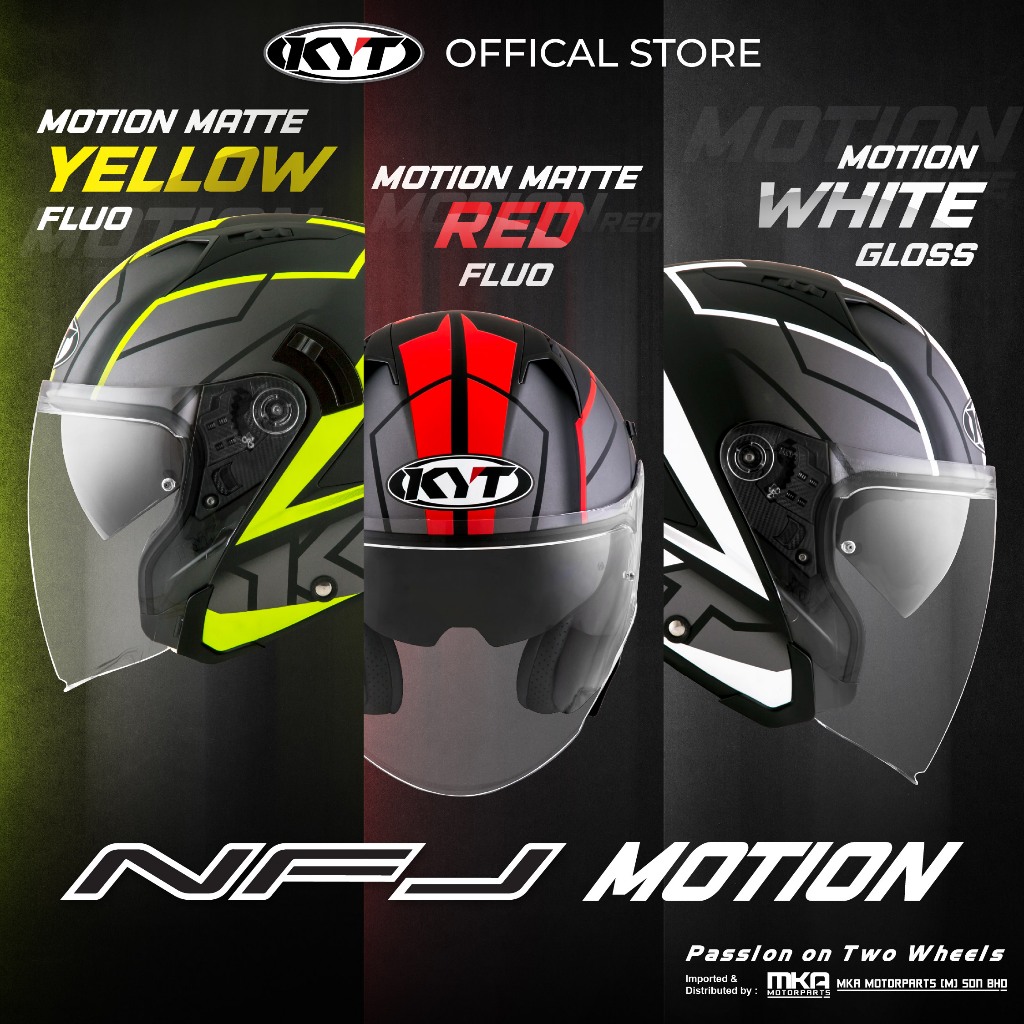 KYT HELMET NFJ MOTION MATT COLLECTIONS | Shopee Malaysia