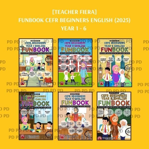 (DL) ENGLISH WORKBOOK: CEFR BEGINNERS ENGLISH FUNBOOK YEAR 1.2.3.4.5.6 (2024) | Shopee Malaysia