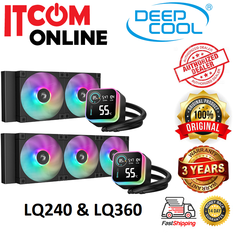 DEEPCOOL LQ240 240mm LQ360 360mm AIO WATER COOLING (R-LQ240-BKLSMW-G-1/R-LQ360-BKLSMW-G-1 ...