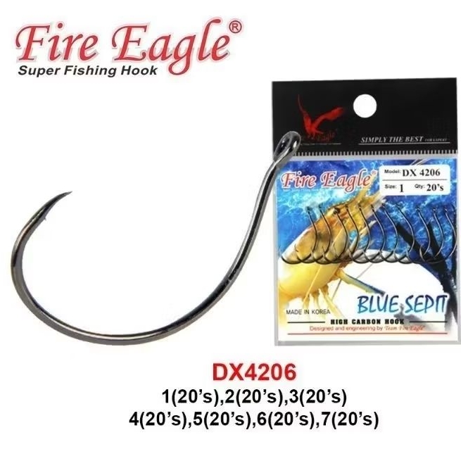 (MADE IN KOREA) MATA KAIL UDANG JENAMA FIRE EAGLE DX 4206 PRAWN HOOK X ...