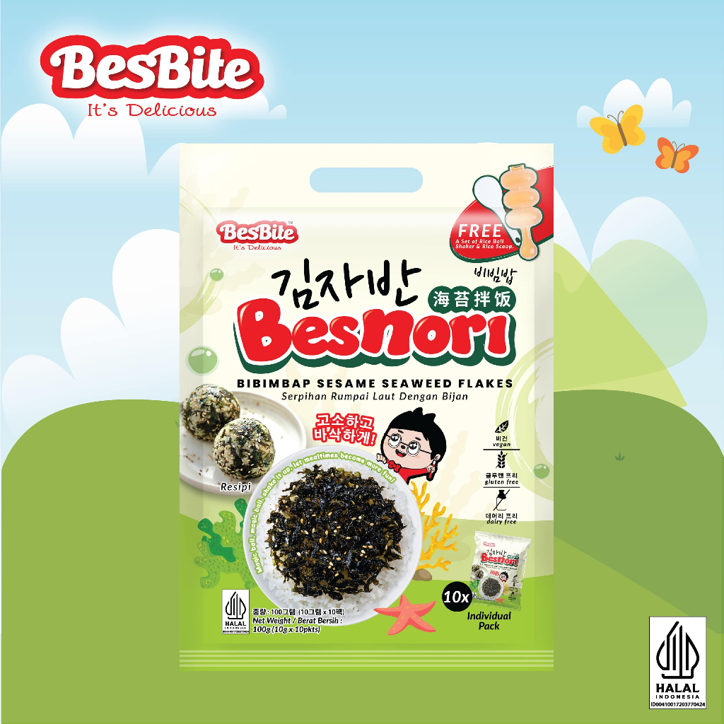 BesBite Seaweed Flakes (10g x 10pkts) | Topping w/ Sesame | Snack ...
