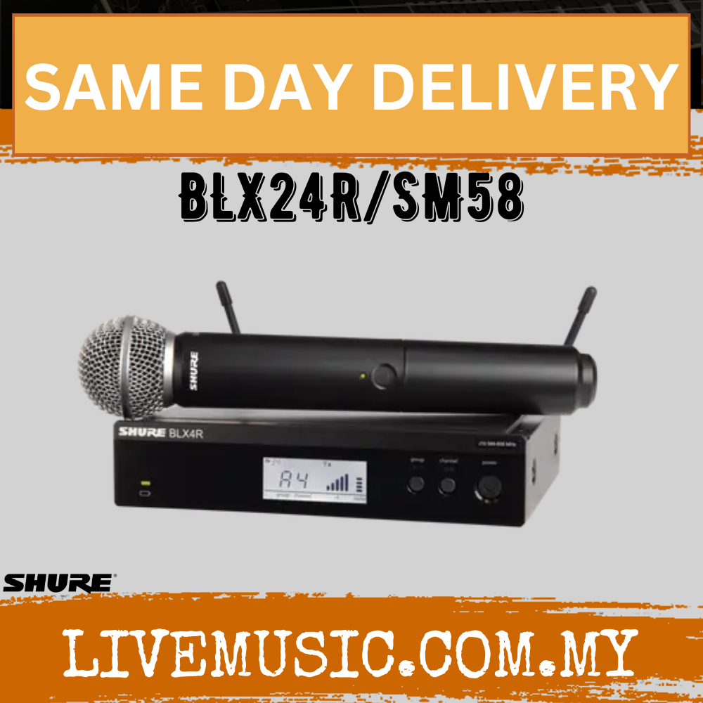 Shure BLX24R/SM58 Handheld Wireless System ( BLX24RSM58 / BLX24R-SM58 ) | Shopee Malaysia