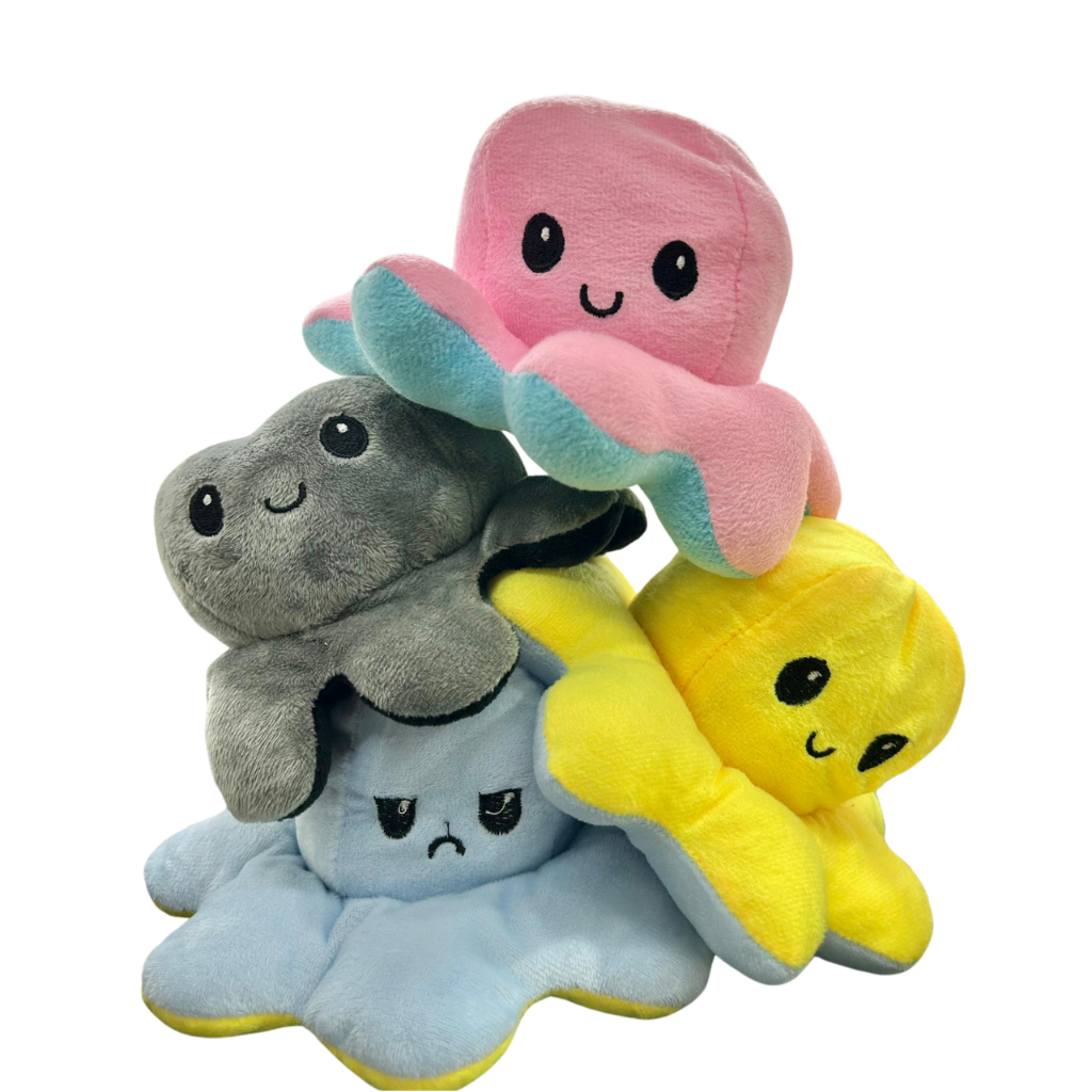 Reversible Octopus angry octopus plush toy flip doll Bipolar Plushie ...