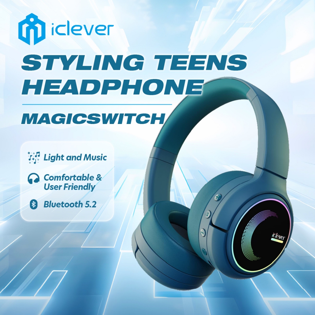 iClever Magic Switch Bluetooth Headphones For Kids Teens | Shopee Malaysia