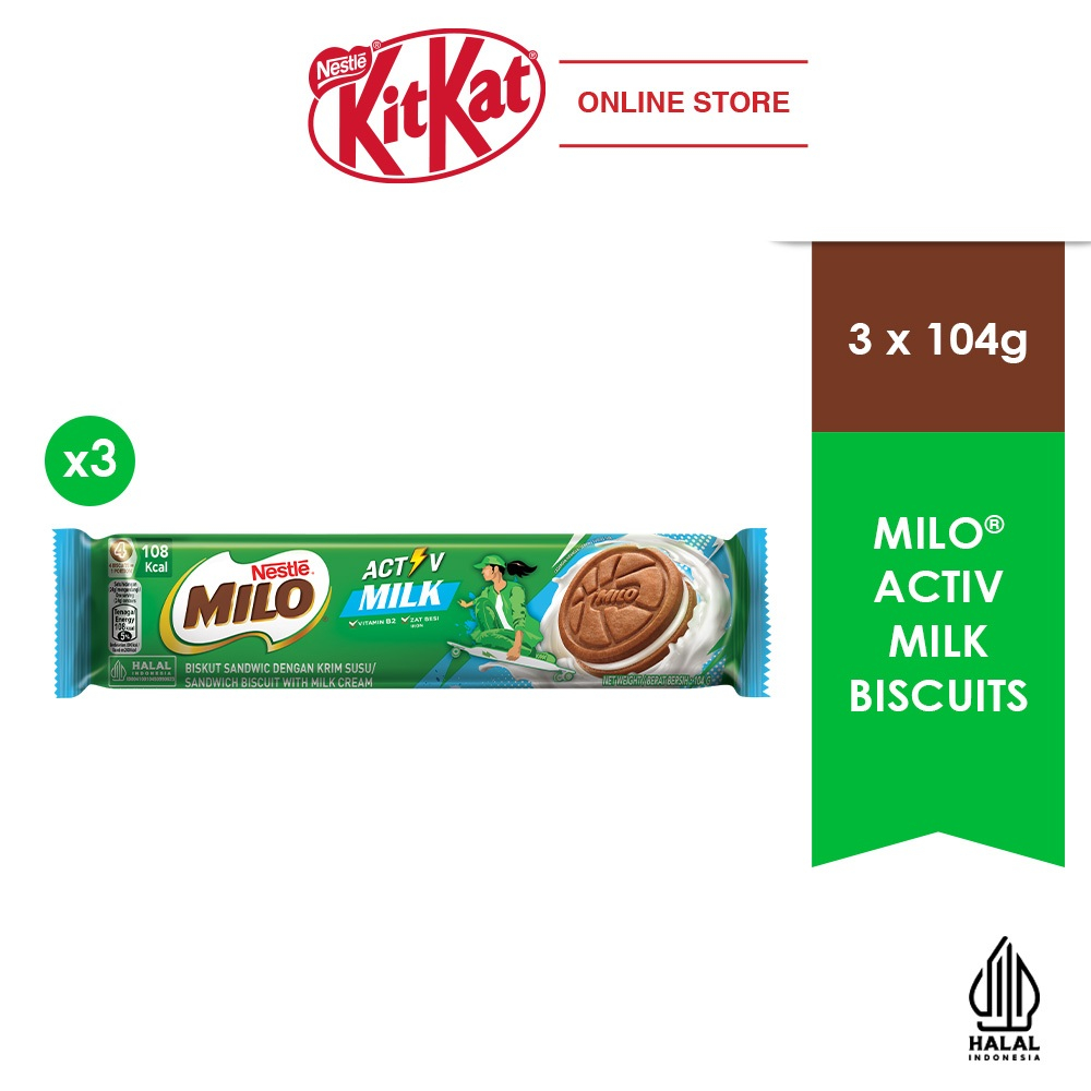 NESTLE MILO Milk Biscuit (104g) Bundle of 3/6/12 [EXP: MAY'26] | Shopee ...