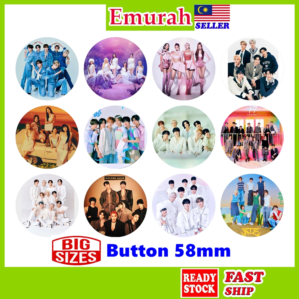 KPOP Button Pin Big Size (1PCS) 58mm BT BPINK STRAY KIDS ENPEN TRE ...