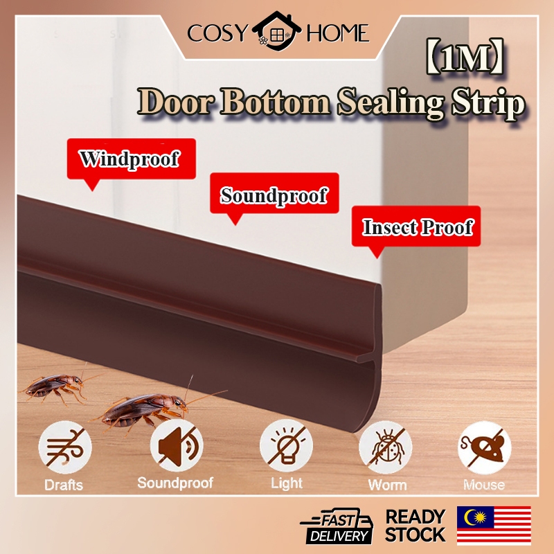【1M】Door Bottom Sealing Strip Doors Gap Sound Proof Dust Blocker ...