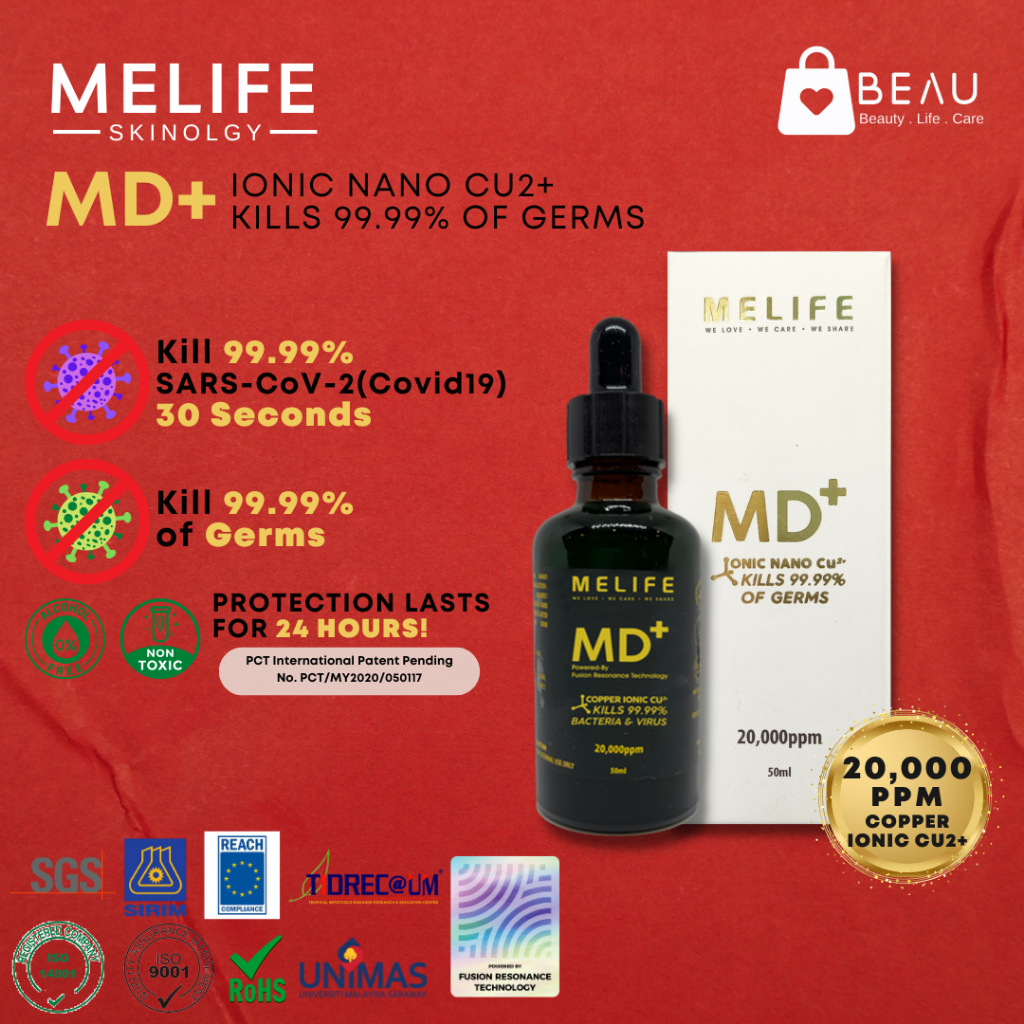 BEAU | MeLife MD+ Ionic Nano CU+ 20,000PPM Kills 99.99% Bacteria ...