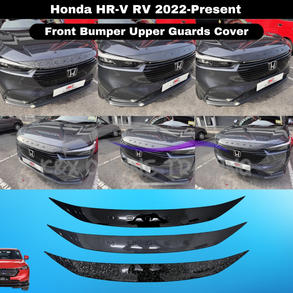 Honda HRV HR-V RV 2022-2025+ Carbon Trim/Glossy Black Front Bumper Decoration Cover For HRV ...