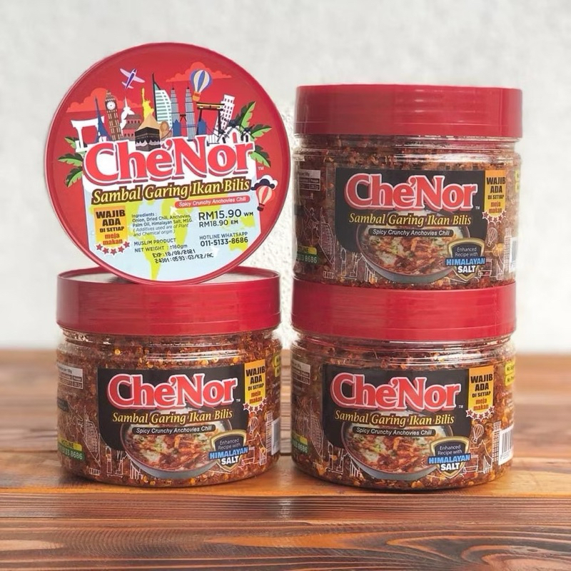 DENDENG NYET BERAPI SAMBAL BERAPI SAMBAL GARING IKAN BILIS CHE NOR ...