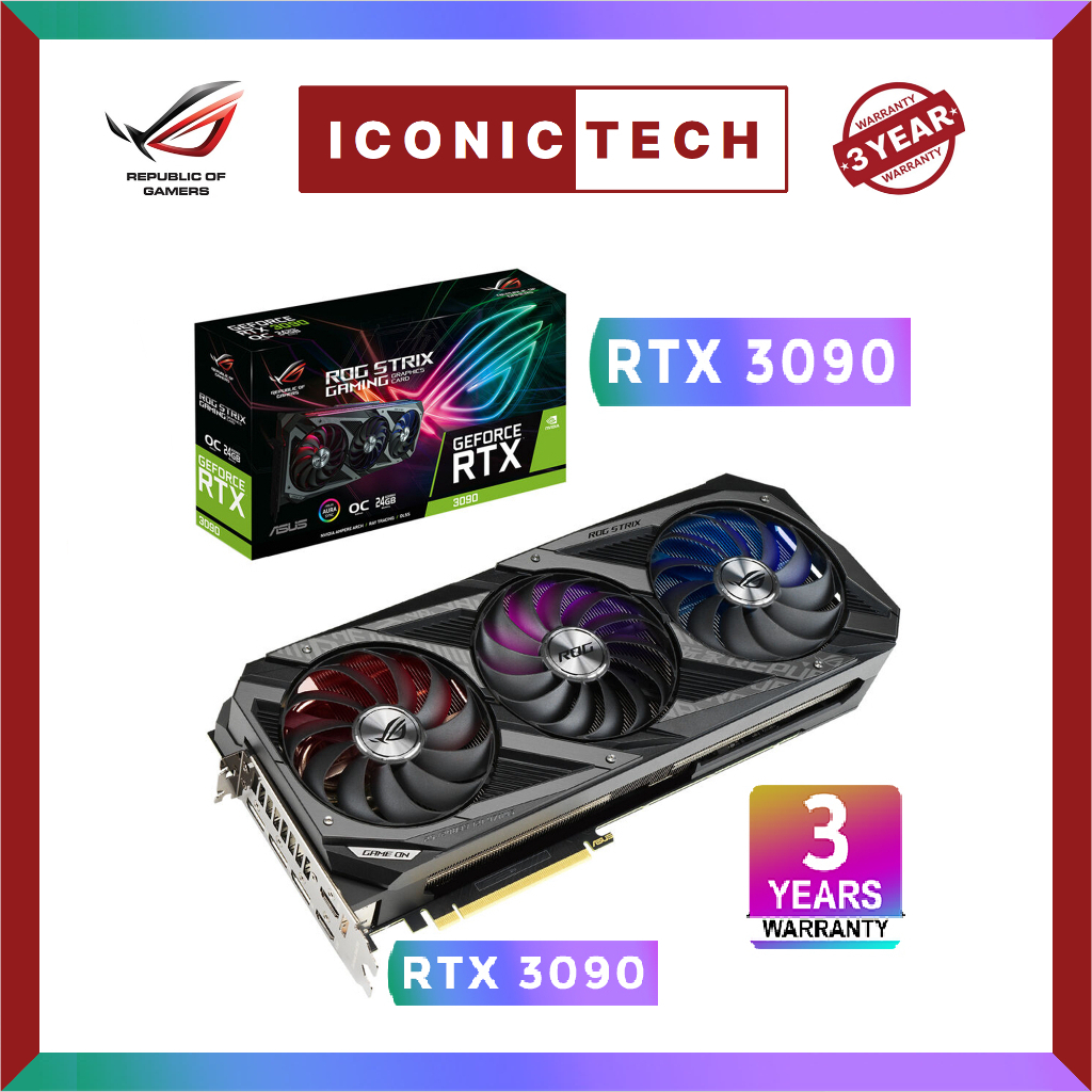 ASUS GeForce RTX3090 RTX 3090 ROG Strix Gaming OC Graphics Card # ROG-STRIX-RTX3090-O24G-GAMING ...