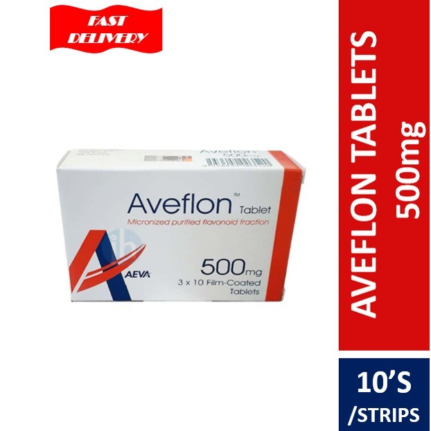 AVEFLON TABLET 500mg 10's/ STRIPS( UBAT BUASIR) | Shopee Malaysia