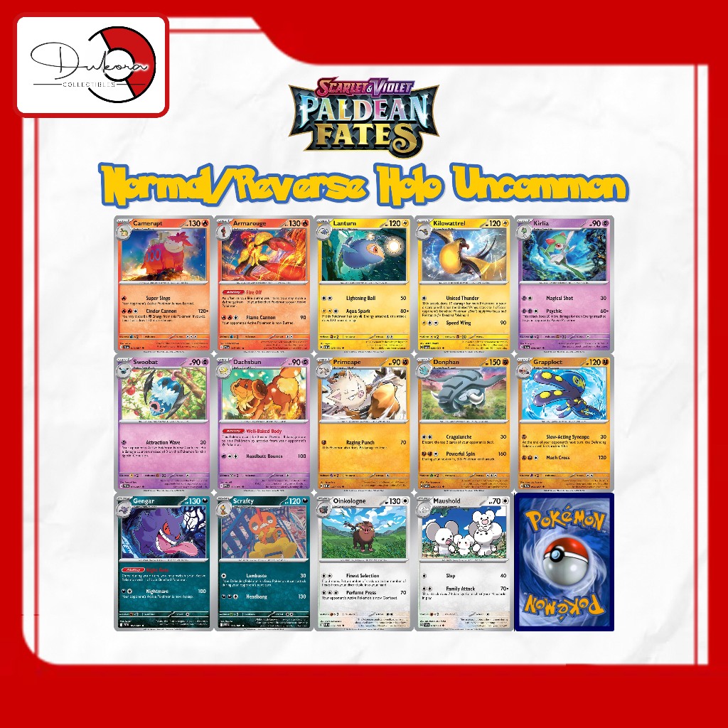 Normal/Reverse Holo Uncommon Singles - [Pokemon TCG : Paldean Fates SV4 ...