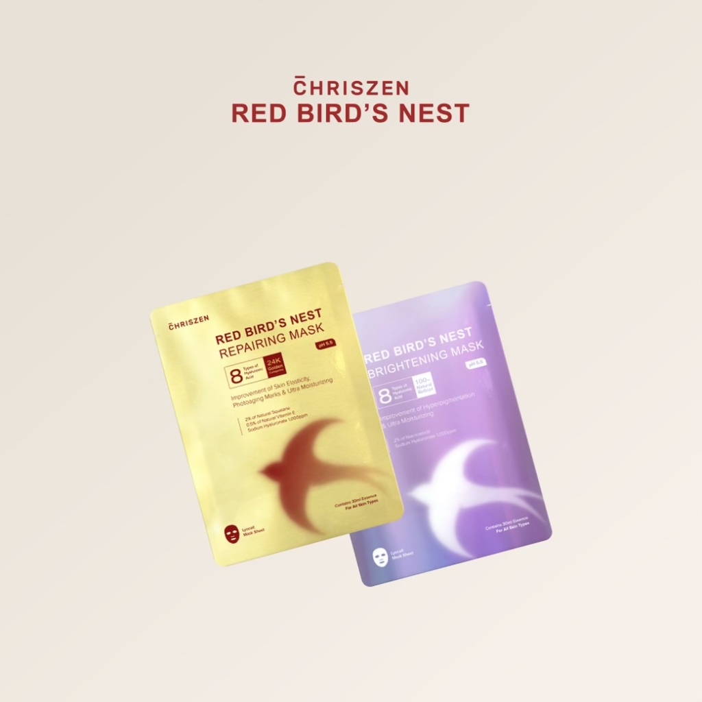 CHRISZEN RED BIRD'S NEST BRIGHTENING MASK AND REPAIRING MASK 8 TYPES OF ...