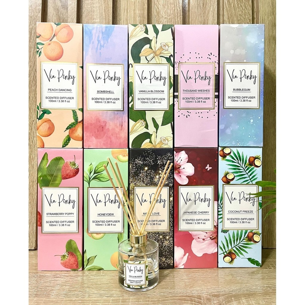 100ML Home Diffuser Via Pinky Diffuser Air Freshener Pewangi Rumah ...