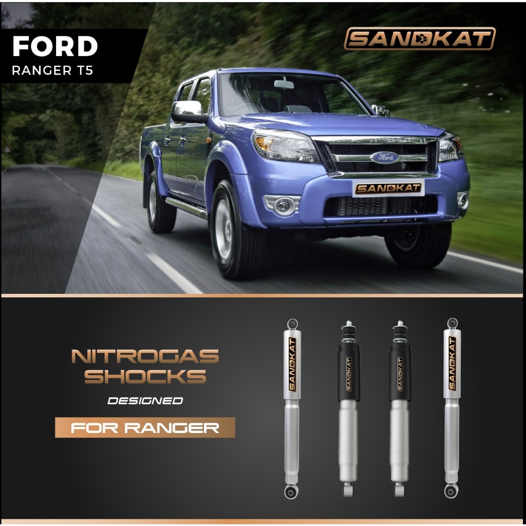 SANDKAT 4WD Ford Ranger T5 PJ PK Nitrogas Type Shock Absorber 2006-2011 ...