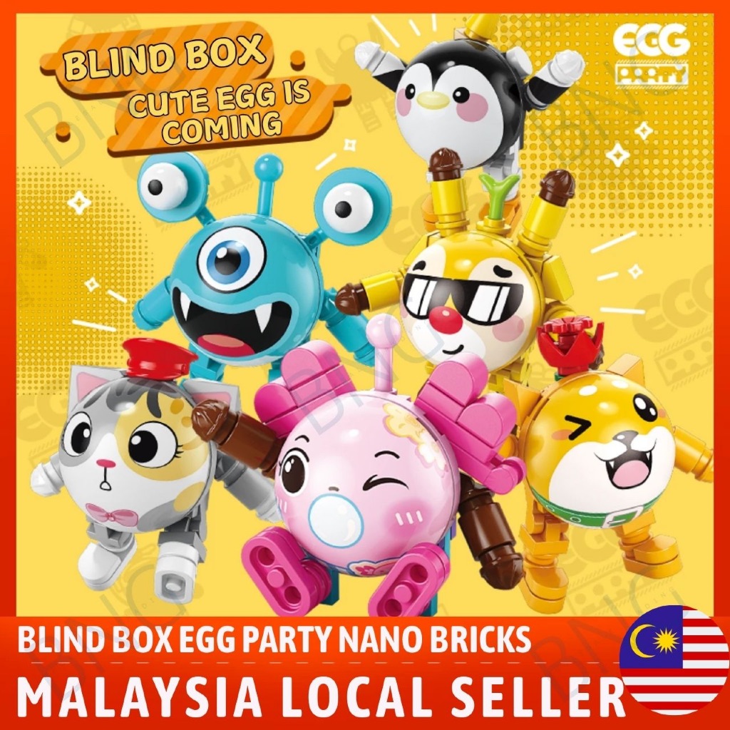 Blind Box Egg Party Bricks Nano Building Blocks Cartoon Toys for Kids ...