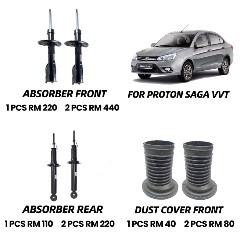 PROTON SAGA VVT ABSORBER / DRIVE SHAFT / LOWER ARM / DISC ROTOR FRONT ...