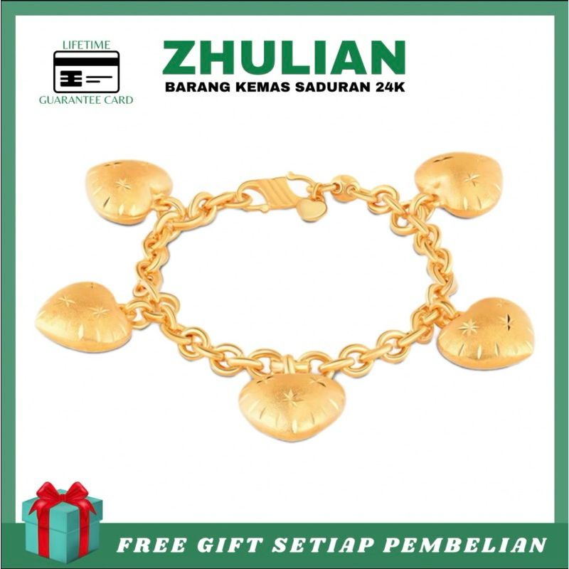 RANTAI TANGAN SAUH LOVE GANTUNG PADU - [BT5081] ZHULIAN ORIGINAL💚 ...