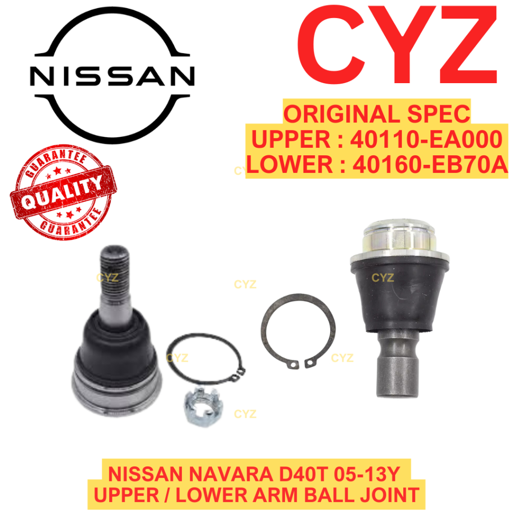 (1 PAIR) Upper/Lower Ball Joint NISSAN NAVARA D40T 05-13Y 40110-EA000 / 40160-EB70A | Shopee ...