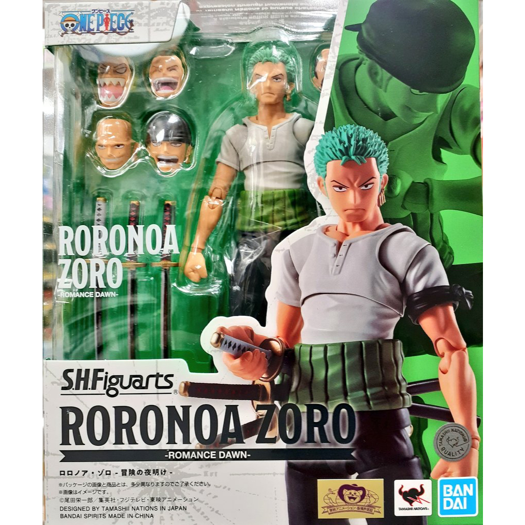TAMASHII NATIONS S.H.Figuarts ONE PIECE Roronoa Zoro Romance Dawn Action Figure Luffy Nami Japan ...