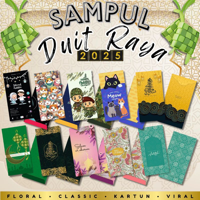 Sampul Raya 2024 Viral [Top Selling] 1 Pack/10 Pcs | Shopee Malaysia