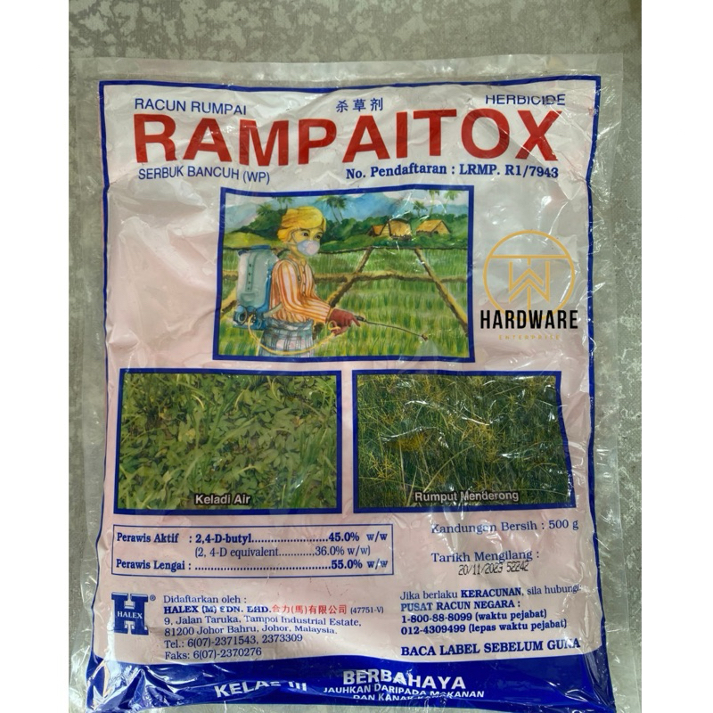RAMPAITOX 500g /2,4-D Butyl 45%/RACUN RUMPUT/RUMPAI/HERBICIDE | Shopee ...