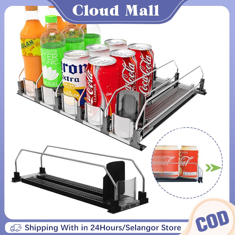 Self-Pushing Beverage Pusher Shelf Spring Push Can Shelf Pusher Can ...