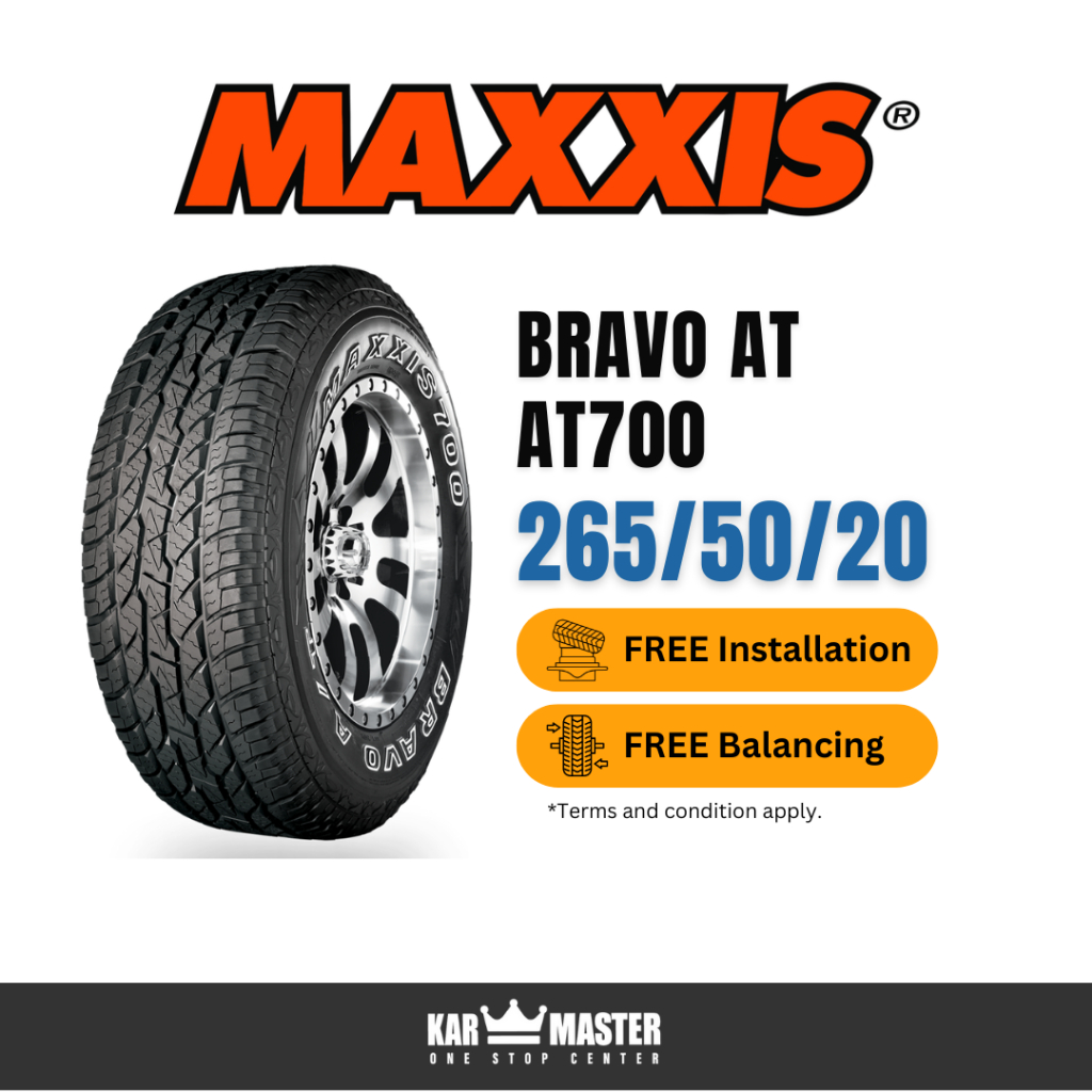 265/50/20 Maxxis Bravo AT700 (With Installation) | Shopee Malaysia