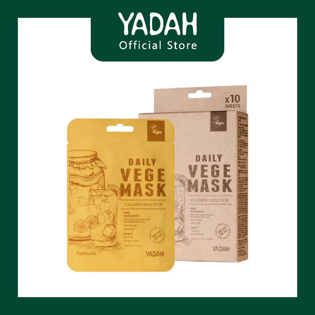 YADAH Daily Vege Mask (Kombucha - Box of 10 Pcs) | Shopee Malaysia