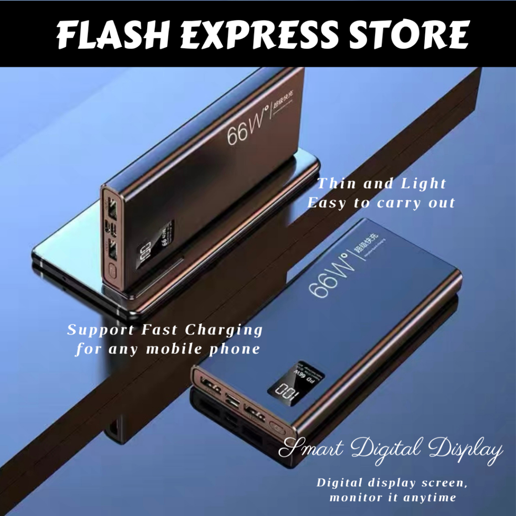Power Bank 66W 10000mAh Super Fast Charge Powerbank USB Type C PD Qucik ...