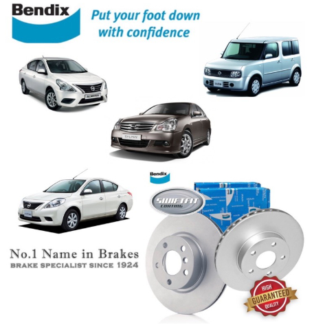 NISSAN ALMERA N17 SLYPHY G11 2.0 FRONT BRAKE DISC ROTOR / ULTIMATE BENDIX (BR9559) 1 SET ...
