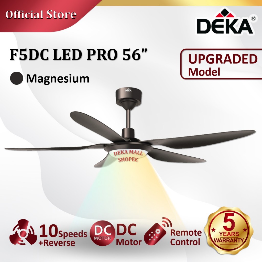 DEKA F5DC PRO F5DCL 56" | F5DCBABYL 46" 5 Blades DC Motor 20 Speed ...