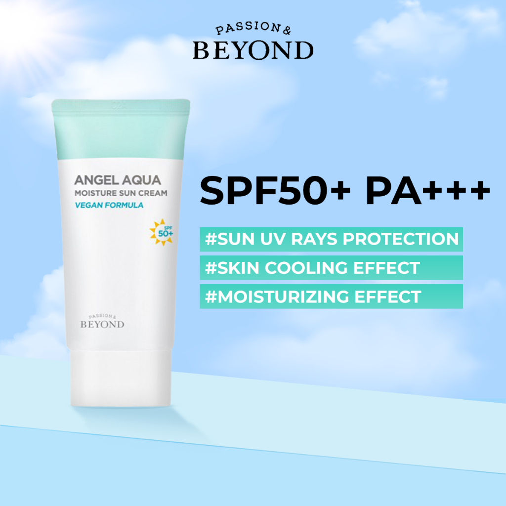 THE FACE SHOP BEYOND Angel Aqua Moisture Sun Cream SPF50+ PA+++, with Skin Cooling (50ml ...