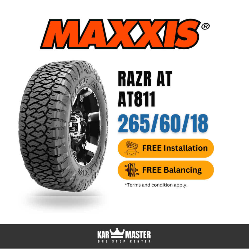 265/60/18 Maxxis Razr AT AT811 (With Installation) | Shopee Malaysia