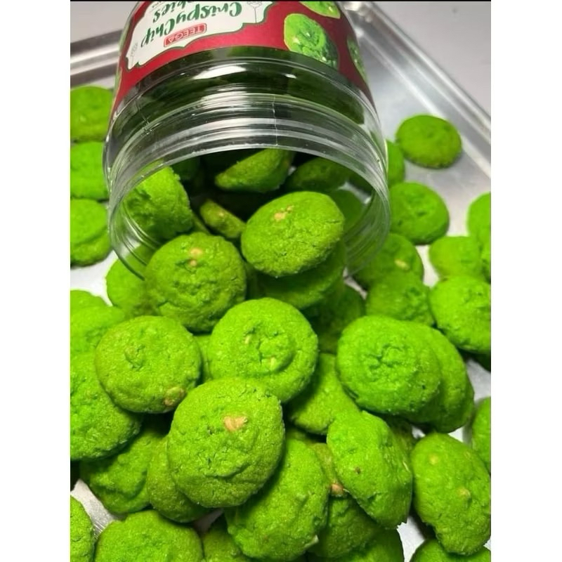 TEEGA Coconut Pandan Crispy Chip Cookies Biskut Kelapa Pandan Rangup ...