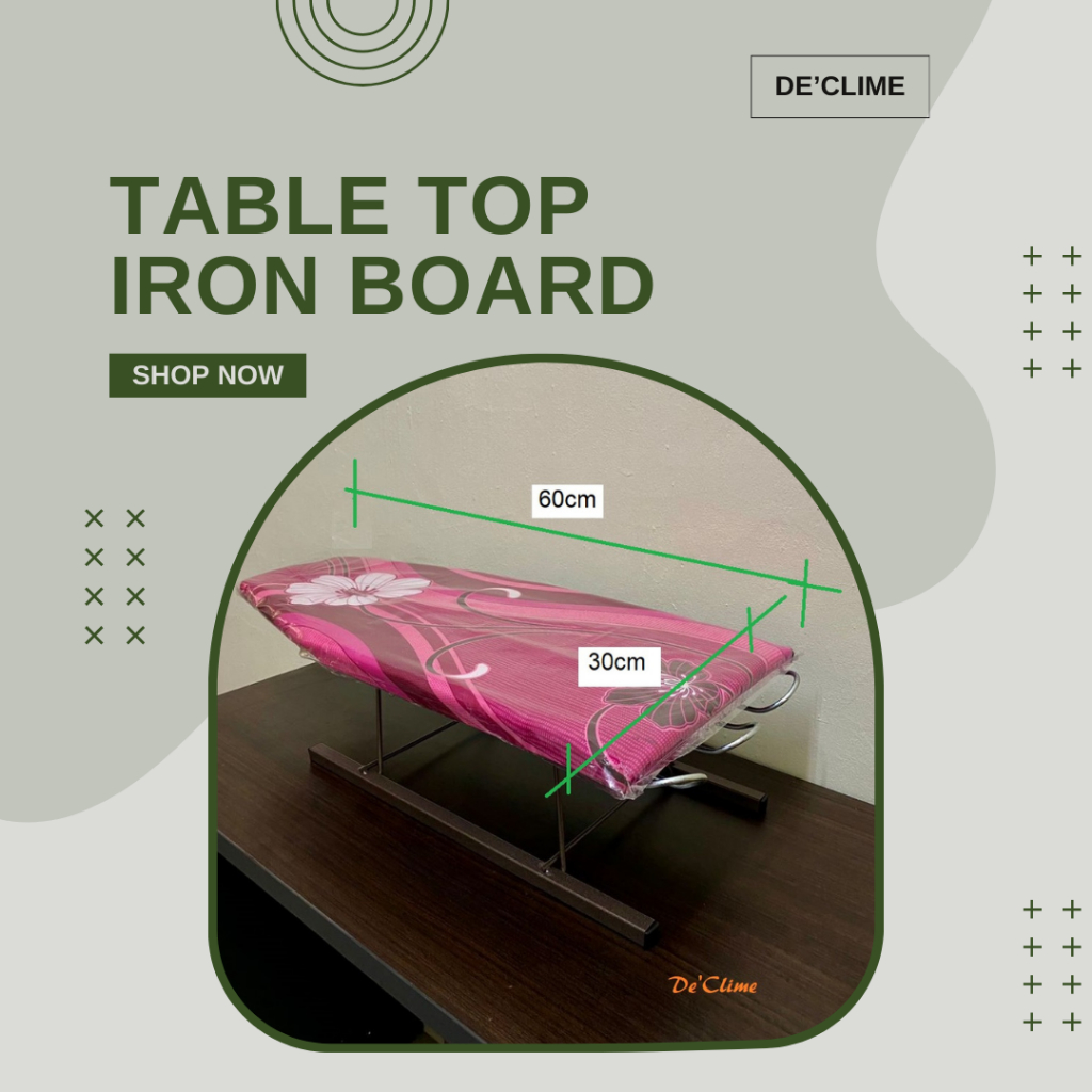 [De'Clime] TABLE TOP IRON BOARD/ SMALL IRONING BOARD/ PAPAN SETERIKA ...