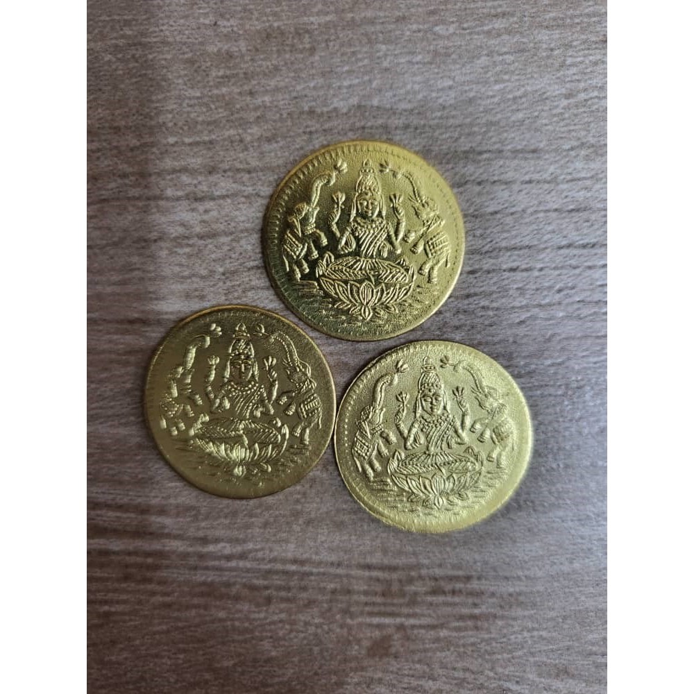 LAXMI COIN GOLD COLOUR/ PRAYER COIN/ LORD LAXMI COIN/COINS | Shopee ...