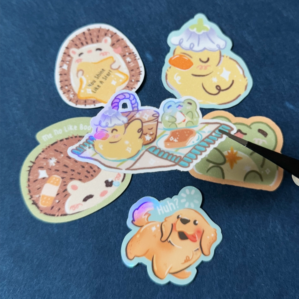Sticker l Mini Animal Set (Holographic & Glitter Sticker) | Shopee Malaysia
