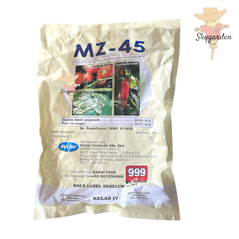 Hextar MZ-45 1kg / racun kulat / antraknos & kulapuk downy / mancozeb ...