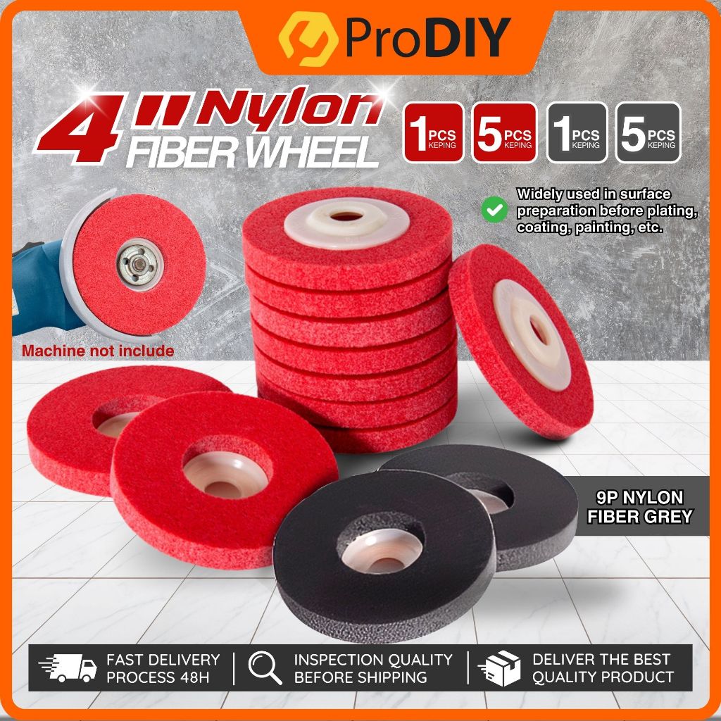 1pcs / 5pcs 100mm Non-Woven Nylon Fiber Wheel for 4 inch Angle Grinder ...