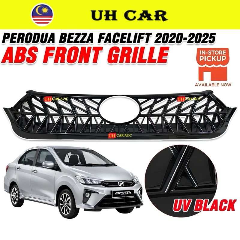 Perodua Bezza Facelift 2020-2025 Front Bumper Abs Top Grill Grille UV ...