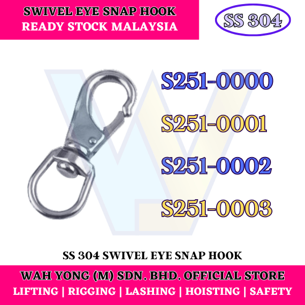 STAINLESS STEEL 304 SWIVEL EYE SNAP HOOK | Shopee Malaysia