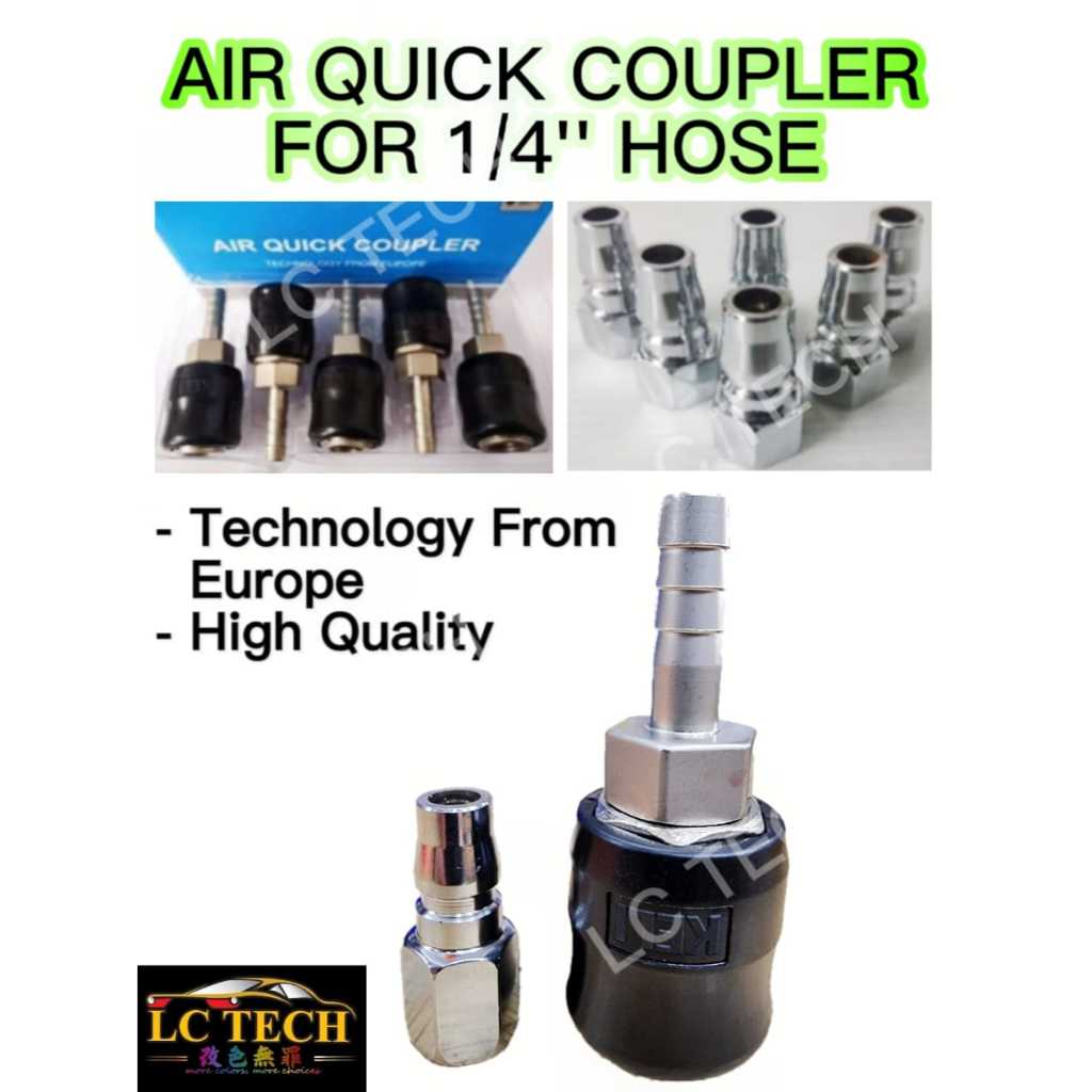 Air Hose Compressor Quick Connector Couplers 1/4'' for Spray Gun [1 set ...