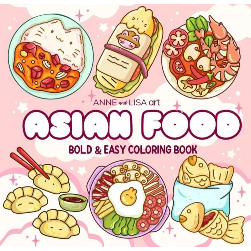 Asian Food Digital Coloring Page By Anne & Lisa Art | Shopee Malaysia