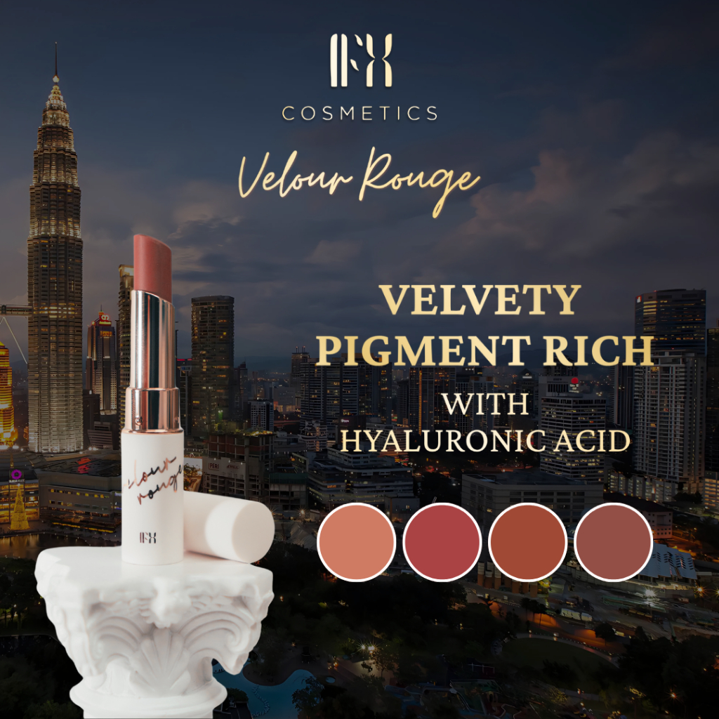 Velour Rouge Soft Matte Lipstick by IFX Cosmetics - Infused with Hyaluronic Acid | Shopee Malaysia