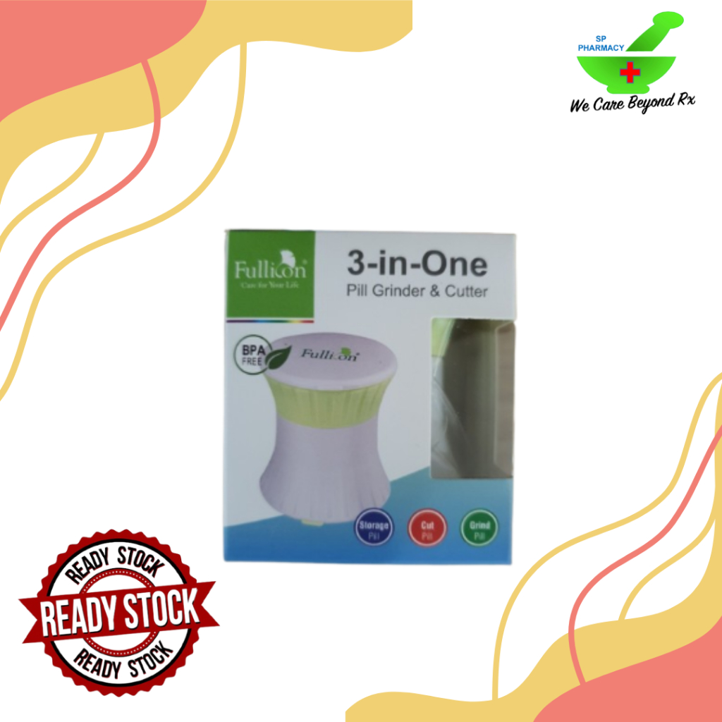 FULLICON 3-IN-ONE PILL GRINDER & CUTTER | Shopee Malaysia