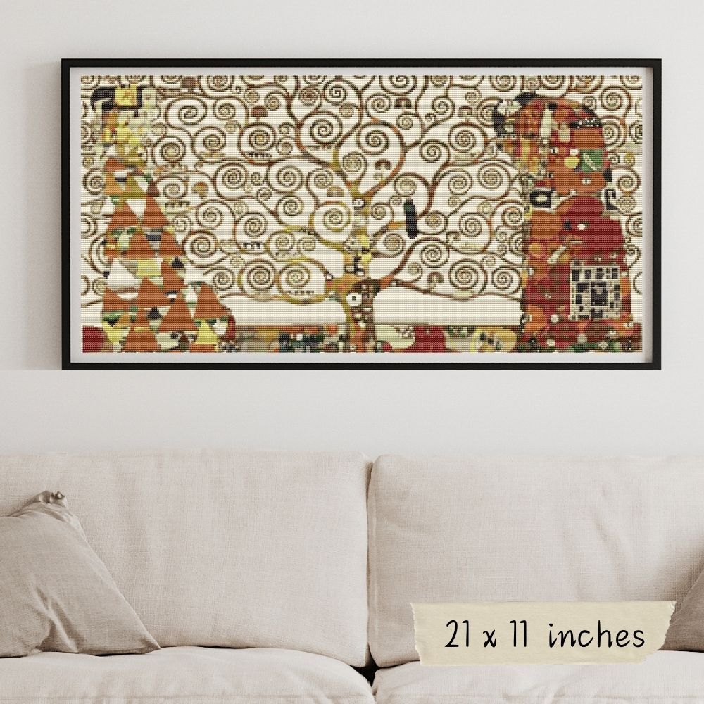 Tree of Life Cross Stitch Kit Embroidery DIY Full Set Gustav Klimt ...